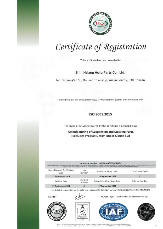 Sustainability Certifications for Automotive Manufacturing | SH Auto Parts